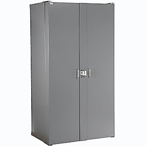 Global Industrial Bin Cabinet with 156 Blue Bins, 38x24x72, Assembled