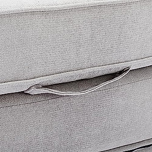 Merax, Gray 59.4" Loveseat Pull-Out Sofa Bed Modern Upholstered Couch with Side Pocket for Living Room