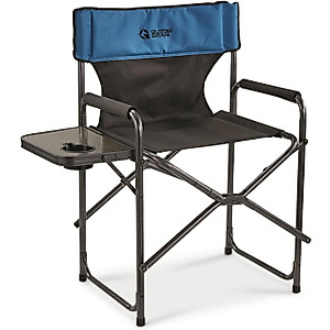 Guide Gear Oversized Tall Director’s Camp Chair, Portable, Folding, 500-lb. Capacity Blue/Black
