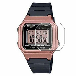 Puccy 3 Pack Screen Protector Film, compatible with CASIO W217H-9AV W-217H Series TPU Guard for Smart watch Smartwatch (Not Tempered Glass Protectors) , Transparent