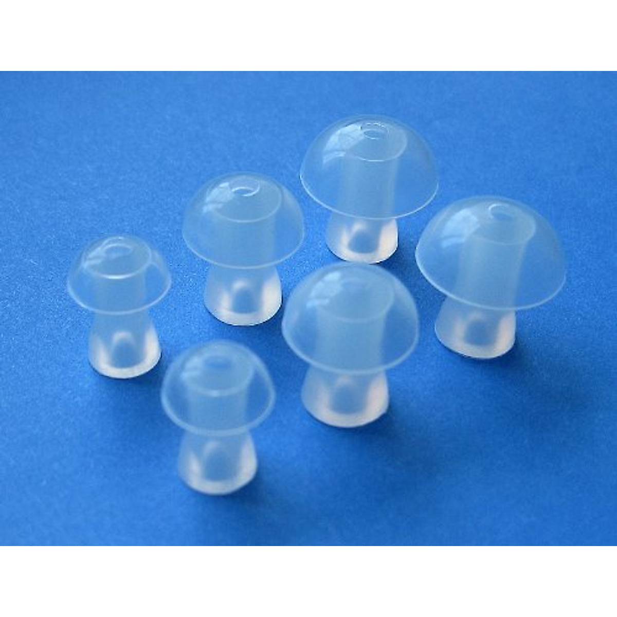 6 pcs : S/M/L Soft Replacement Mushroom Domes Eartips Earbuds Compatible with Siemens Touching, Motion, Nitro,Aquaris, Siemens Life, Lotus 12P,13P,13SP,23P,23SP, 23M BTE (Behind the Ear) Hearing Aids
