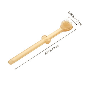 1 Set Toothbrush Portable Toothbrush Silicone Tongue Cleaner Teeth Faster and Safer Light Yellow