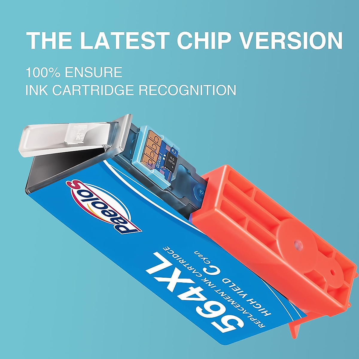 Paeolos Compatible 564XL Ink Cartridge Replacement for HP 564 XL Use with HP DeskJet 3520 3522 Officejet 4620 Photosmart 5520 6510 6520 7520 7525, 9 Packs (3 Cyan, 3 Magenta, 3 Yellow)