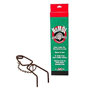 NoMol® Mole Trap by Wildlife Control Supplies – Wire Tong Underground Spring Trap – Safe & Effective Pest Control for Commercial & Residential Use – Great for Backyards, Gardens, & Flower Beds