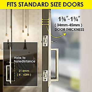 NEWBANG Satin Nickel Door Handle, 2 Pack Lever Front Lock Set2011-SN-SET and HTL02-SN-PS Handleset with Lockset (Double Handleset, 1 + Lever, Nickel)