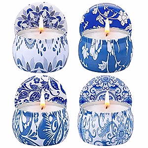 Leelife Scented Candles - 4.4 oz Pack of 4 Candles, 100% Natural Soy Household Candles, 30 Hour Long Burn, Gift Set