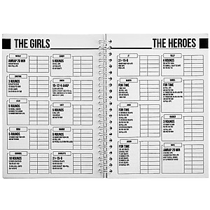 WODBOOK Workout Journal for Athletes - WOD Logbook - Exercise Planner - Cross Training Tracking Diary – WOD Book | Track 200 WODs + 130 Benchmarks + Personal Records | 140 Pages | Wire-Bound