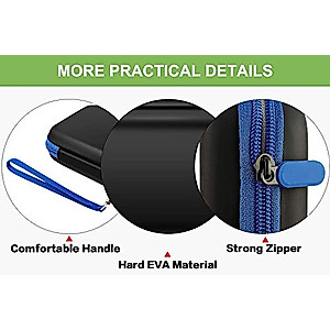 ALKOO Universal Hard Case for Handheld Game Consoles, Retro Mini Game Player Box for Charging Cable, Earpods, Batteries and Accessories (Blue)