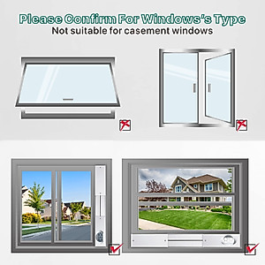 AC Window Vent Kit Portable Air Conditioner Window Kit for Sliding Window, AC Vent Kit with Coupler Window Seal for AC Unit,AC Window Seal Parts Adjustable Length from 16.9"to 46.5" fit for 5.1”Hose