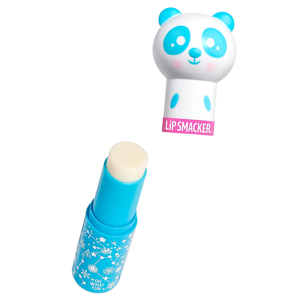 Lip Smacker Lippy Pals Panda Holiday, Flavored Moisturizing & Smoothing Soft Shine Lip Balm, Hydrating & Protecting Fun Tasty Flavors, Cruelty-Free & Vegan - Eggnog