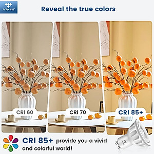 Torkase GU10 LED Bulb, Dimmable GU10 MR16 LED Bulbs 2700K Warm White, 120V 500LM Track Light Bulbs 5W 50W Equivalent, 90% Energy Saving, 40 Degree, LED Replacement for Recessed Lighting, 6 Pack