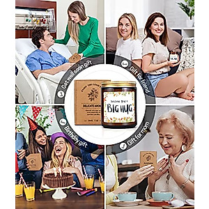 CINGUE Lavender Scented Hug Candle Gift for Women Thinking of You Gifts Unique Friendship Present for Best Friend BFF Bestie Mom Sister Men Female Coworker Relaxation Presents for Birthday Christmas
