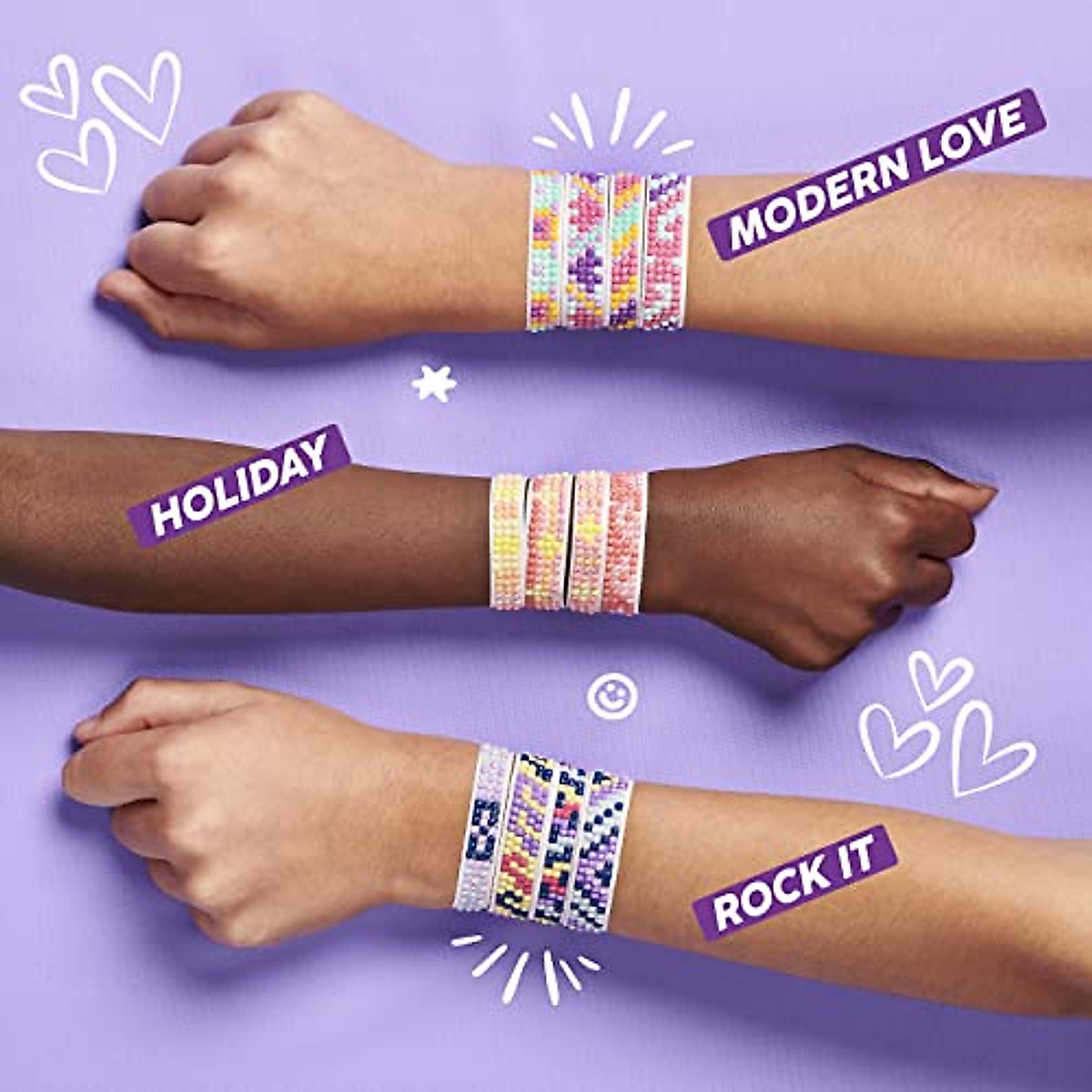 Blingle Bands DIY Gem Friendship Bracelet, 5 Band On The Go Starter Pod in 6 Piece CDU - Arts & Craft Activity for Ages 7 and Up