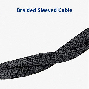 Dual 6 Pin Female to 8 Pin Male, GPU Power Adapter Cable 7.8inch Braided Sleeved, GPU Video Graphics Card Power Cable Connector