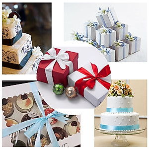 Double Face Satin Ribbon 1" Wide x 20 Yards for Party Wedding Home Decoration Handmade Craft (810 Ivory)