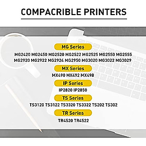 batuto Remanufactured Inkjet Replacement for Canon PG-245XL CL-246XL 245 246 XL (1 Black, 1 Tri-Color) for Pixma MX492 MX490 MG2520 MG2920 MG2420 MG2522 MG2922 MG2525 MG3022 MG3020 IP2820