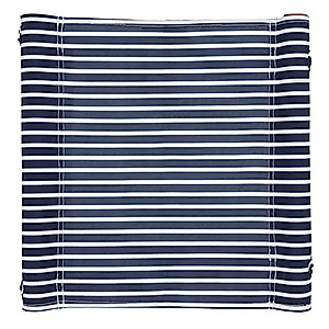 Safavieh PAT7053C-SET2 Outdoor Breanne Natural and Navy Striped (Set of 2) Stool