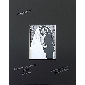 24x36 Black Signature and Autograph Picture Mat for 8x10 Picture. Weddings, Baby Showers, Reunions, Events