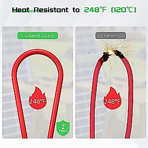 Bateria Power Solar to XT60 Charge Extension Cable 12AWG 10Ft Solar Connector to XT60 Adapter Cable for Solar Panel to LiFePO4 Battery RV Portable Power Station Solar Generator