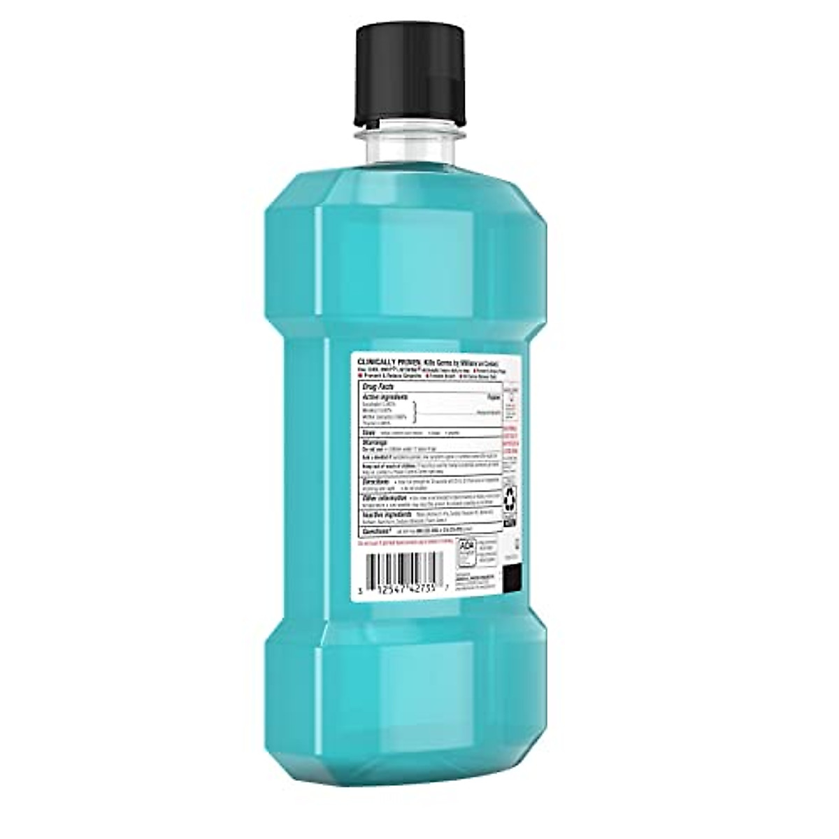 Listerine Cool Mint Antiseptic Mouthwash to Kill 99% of Germs That Cause Bad Breath, Plaque and Gingivitis, Cool Mint Flavor, 1 L (Pack of 2)