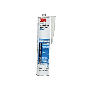 3M Marine Adhesive Sealant 5200 White, PN06500, 1/10 Gallon Cartridge, (Case of 12)