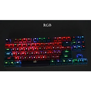 61 PBT Keycaps Tkl 87 Backlit PBT Keycap Set with Puller OEM Profile US Layout for DIY MX Switches 60%/61/87 TKL/104 RGB Mechanical Gaming Keyboard