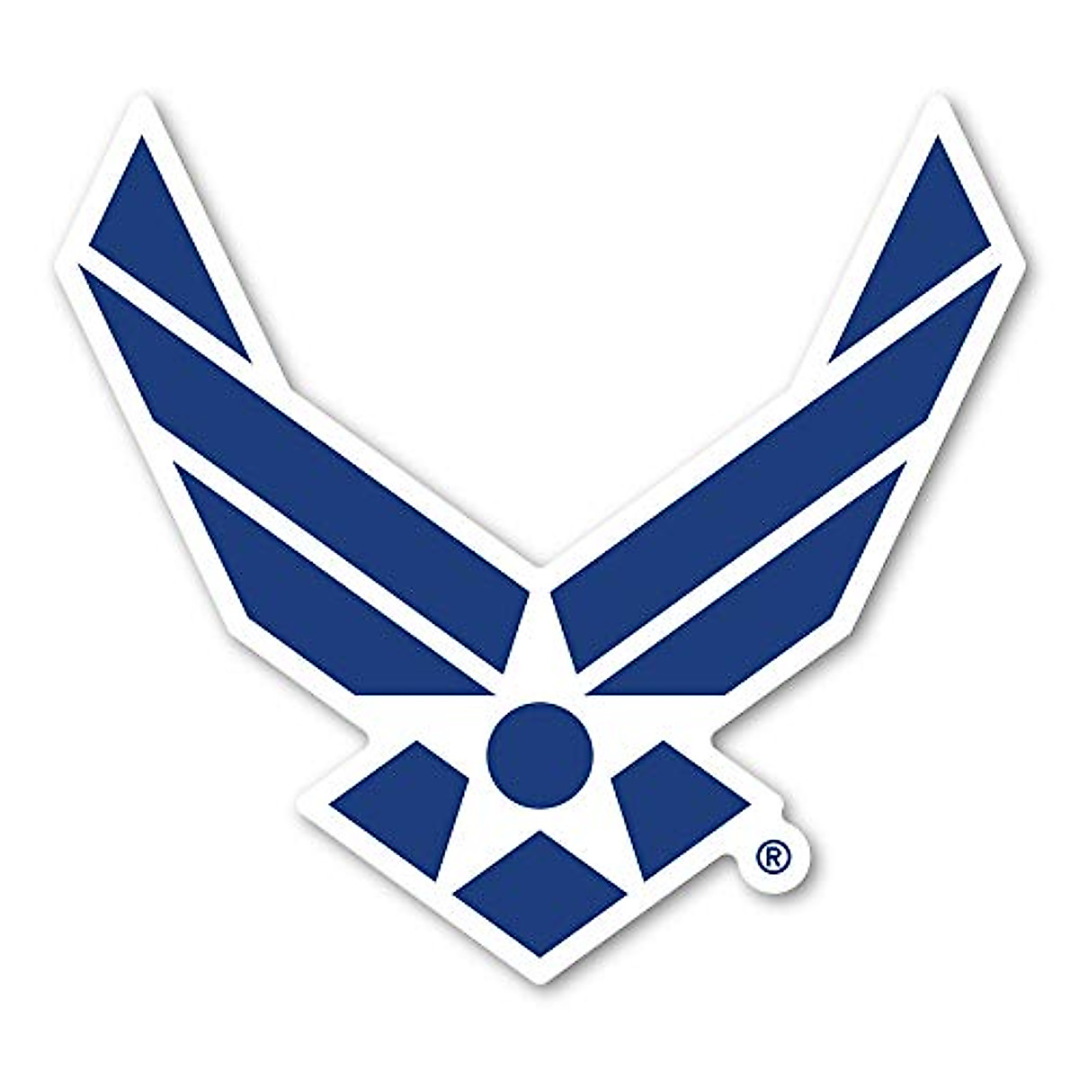 Blue and White Air Force Wings Magnet by Magnet America is 4.48" x 4.9" Made for Vehicles and Refrigerators