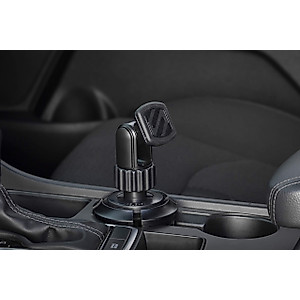 Scosche MAGCUP2M-SP1 Magnetic Cup Phone Holder Mount for Mobile Devices, Adjustable Universal Base for Most Vehicle Cupholder Sizes, Black