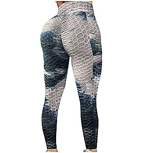 Workout Leggings for Women High Waist, Womens Workout Tummy Control Yoga Pants Sports Exercise Athletic Tights Black