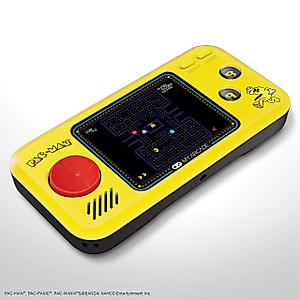 My Arcade Pocket Player Handheld Game Console: 3 Built In Games, Pac-Man, Pac-Panic, Pac-Mania, Full Color Display, Speaker, Volume Controls, Headphone Jack, Battery or Micro USB Powered, Yellow