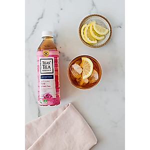 Teas' Tea Unsweetened Rose Green Tea 16.9 Ounce (Pack of 12) Organic, Sugar Free, 0 Calories