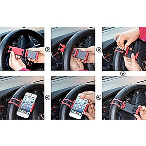 JessicaAlba Car Steering Wheel Mount Holder Rubber Band For iPhone iPod MP4 GPS Accessories