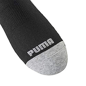 PUMA mens 6 Pack Crew Socks, Black/Gray, 10 13 US