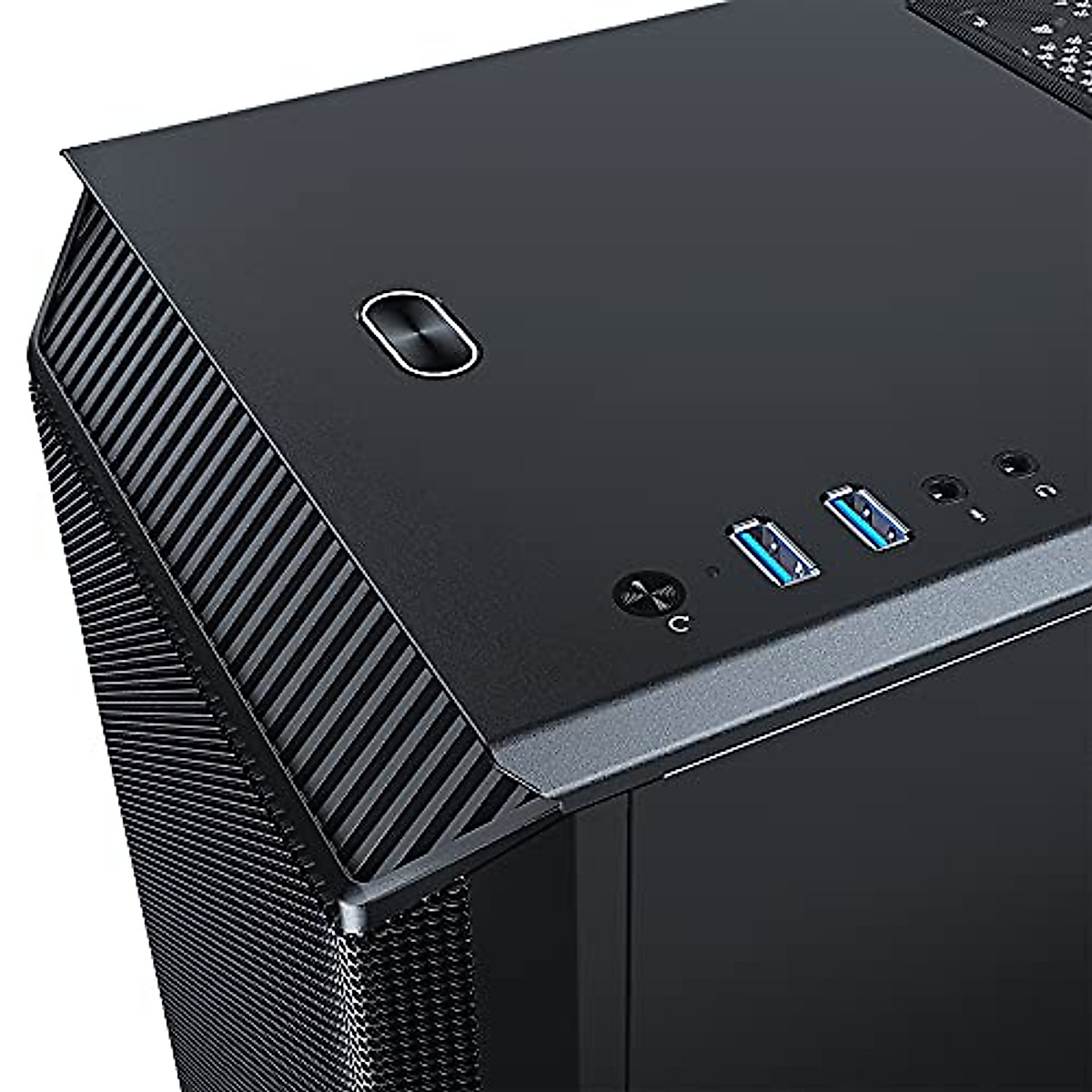 Phanteks Eclipse P300A (PH-EC300ATG_BK01) high airflow full-metal mesh design, compact ATX Mid-tower, 120mm black case fan, Black