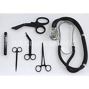 Full Black Paramedic Set - Diagnostic EMT Nursing EMS Emergency Sprague