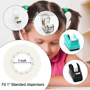 OWLKELA - 12 Rolls Invisible Tapes 0.7 in x 1000 Inches, Matte Finish Invisible Tape, Foggy Translucent Tape Great for Correction and Labeling, Compatible with Standard Tape Dispenser