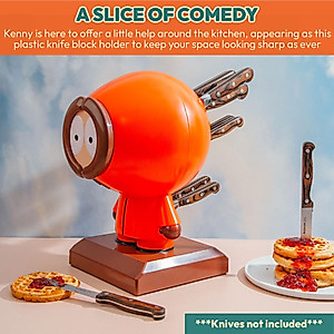 South Park Kenny 10-Slot Knife Block Holder | Freestanding Kitchen Storage Organizer, Space-Saving Cutlery Display | 9 x 10 x 14 Inches
