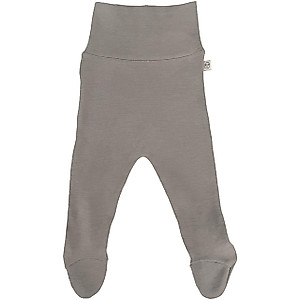 Woolino Baby Footed Romper Pants, 100% Merino Wool Baby Pants, Newborn Pants with Footies for Infant Boy & Girl, 6-12m, Dove