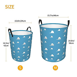 Aimeryup Cloud Laundry Basket Hamper Dirty Clothes Hamper For Laundry Waterproof Laundry Baskets with Handles Storage Basket for Toys Clothes Organizer Bedroom Decor, Small