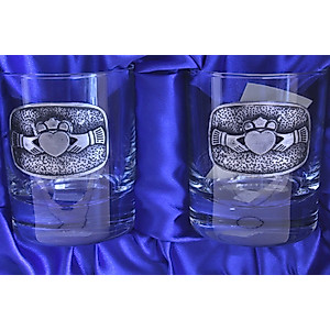 Mullingar Pewter Claddagh Whiskey Glass Gift Set