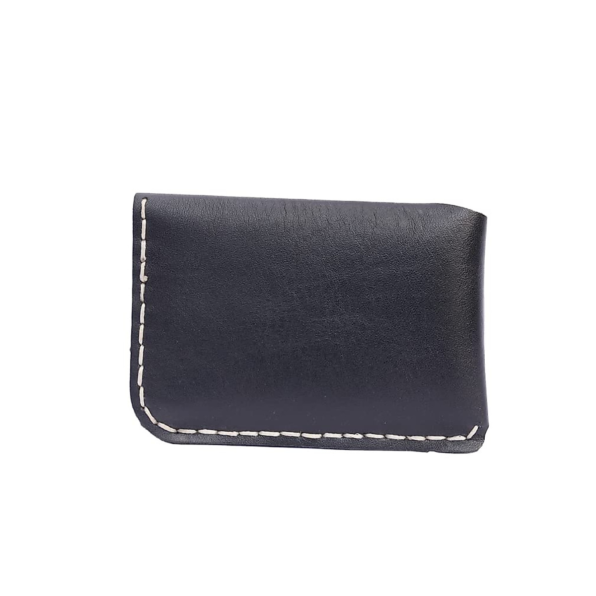 Handmade Minimalist Genuine Leather Card Case Wallet Small Card Holder in Front Pocket