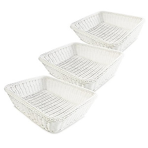 Colorbasket Rectangular Thick Trim Storage Basket, White