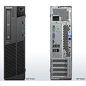 Lenovo ThinkCentre M91 Small Form Desktop Computer Tower PC (Intel Core i7-2600, 8GB Ram, 256GB Solid State SSD, WiFi, DVD-RW, Dual Monitor Support VGA + VGA) Win 10 Pro (Renewed)