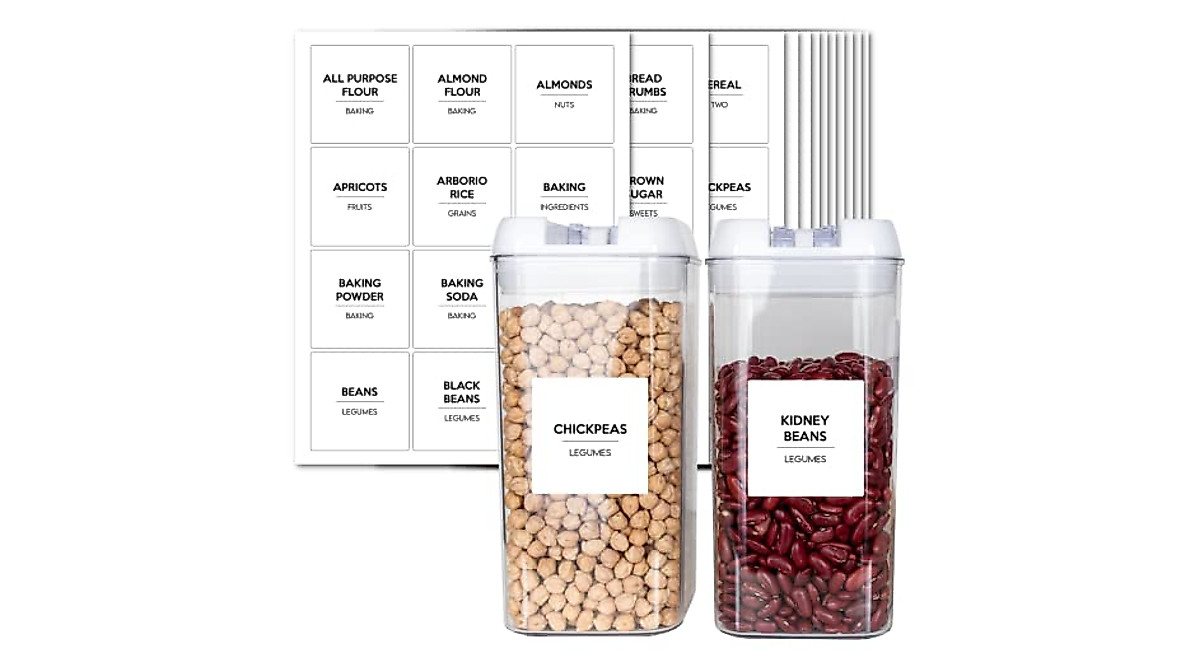 144 Waterproof Pantry Labels for an Organized Kitchen