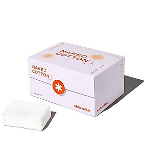 White Rabbit - NAKED COTTON Textured - Perforated Facial Cotton Pads - For Makeup Remover, Toner, Mask - 100% Cotton, Unbleached, Lint-Free - Exfoliating & Durable - Natural & Cruelty-Free - 200 Count