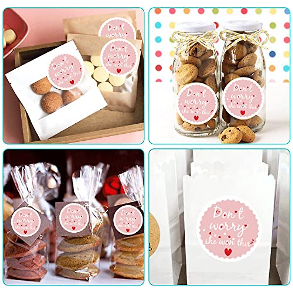 Don’t Worry She Won This Stickers Small Shop Stickers 1.5 Inch Thank You Customer Appreciation Circle Sticker Labels 500 Pcs Thank You Stickers for Small Businesses Packaging Sticker,Handmade Stickers