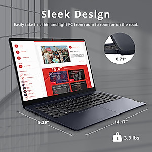 Lenovo 2022 IdeaPad 1 15.6" FHD Laptop, Intel Pentium Silver N6000 Processor, 12GB RAM, 256GB PCIe SSD, 720P HD Webcam, Dolby Audio, 1 Year Office, Blue, Win 11 S, 32GB Snowbell USB Card