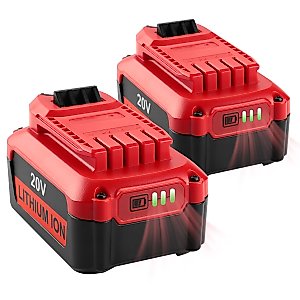 Powilling 2Pack Replacement for Craftsman 20V Battery 6.0Ah CMCB206 Fit for Craftsman V20 20V Max Battery CMCB204 CMCB202 CMCB209 Compatible with Craftsman Battery 20V and Charger