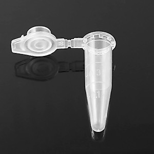 E-outstanding 0.5 ml Experimental Microcentrifuge Tube with Snap Cap for Accurate Sampling and Small Sample Storage, 200 Pieces