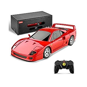 BEZGAR Ferrari F40 Remote Control Car Officially Licensed Ferrari Toy Car Model，1:24 Sport Race Car for Kids, Adults, Girls and Boys Holiday Ideas Gift (78800 Red)